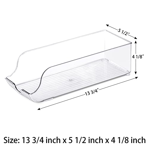 2 Pack Soda Can Organizer for Refrigerator, Can Orgainzer for Pantry, Kitchen, Countertops, Cabinets, Clear Plastic Canned Food Dispenser, Beverage Holder, Can Dispenser