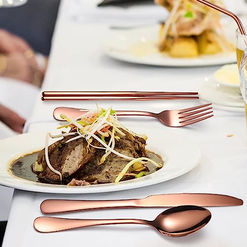 7 Piece Stainless Steel Portable Tableware Set Knife Fork Spoon Chopsticks Straw And Brush Products Travel Cutlery Set