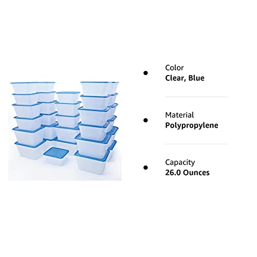 YESOON [30 Pack] Reusable Freezer Food Storage Containers with Lids [26oz-40oz-70oz] Plastic Meal Prep Container Sets Bento Box BPA Free Freezer & Microwaveable & Dishwasher Safe