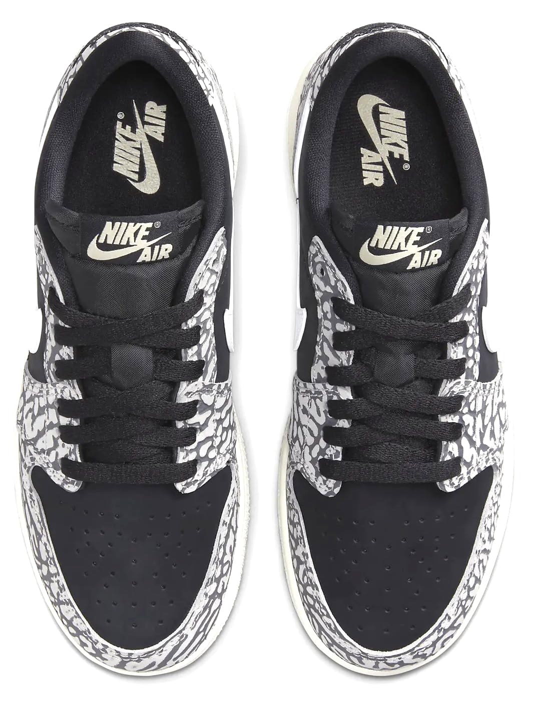 NIKE Big Kid's Jordan 1 Retro Low OG Black/Muslin/Tech Grey/White (CZ0858 001) - 7,7 Big Kid