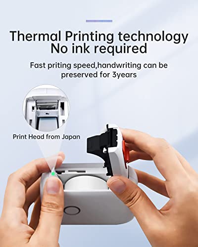 MARKLIFE P12 Label Maker Machine with Tape - Portable Bluetooth Label Printer, Mini Printer Can Print Continuous Label, Sticker Printer Compatible with iOS Android, for Business Home Office (White)