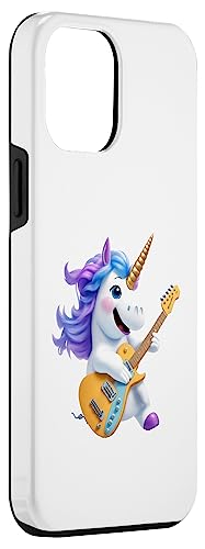 iPhone 14 Plus Cool unicorn rocking with electric guitar cute rock music Case
