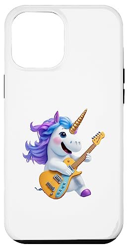 iPhone 14 Plus Cool unicorn rocking with electric guitar cute rock music Case