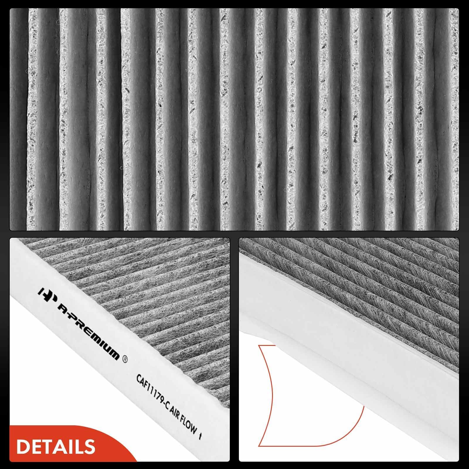 A-Premium Cabin Air Filter with Activated Carbon Compatible with Audi Q5 2009-2017, A4 Quattro 2009-2016, A5 Quattro 2008-2017, A4 2009-2016, S5 2008-2018, S4 2010-2016 & Porsche Macan 2015-2018
