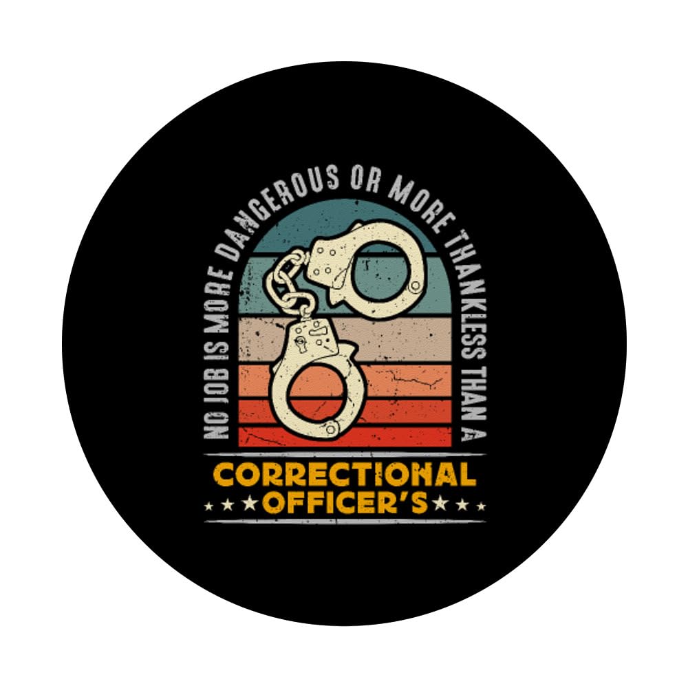 No Job Is More Dangerous Or Thin Silver Corrections Officer PopSockets Swappable PopGrip