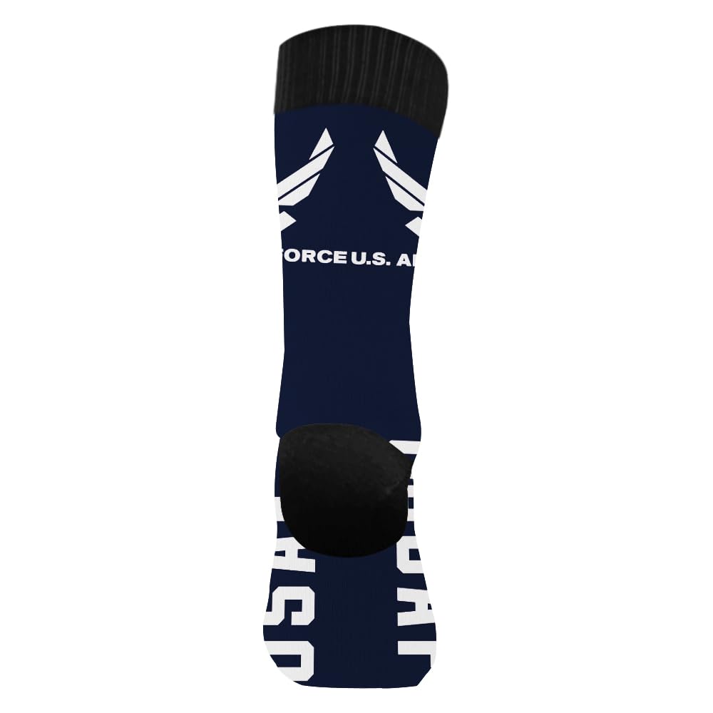Cayyon U.S Military Air Force Socks Men's Cotton Crew Athletic Socks, Multipairs basketball socks absorb sweat and breathable sports socks 1-Pair
