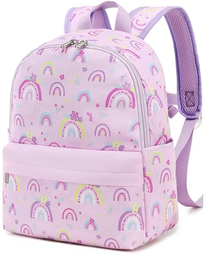 CAMTOP Cute Kids Toddler Backpack Girls Boys Small Rainbow School Bookbags Age 1-3 Daycare Nursary Travel Bags