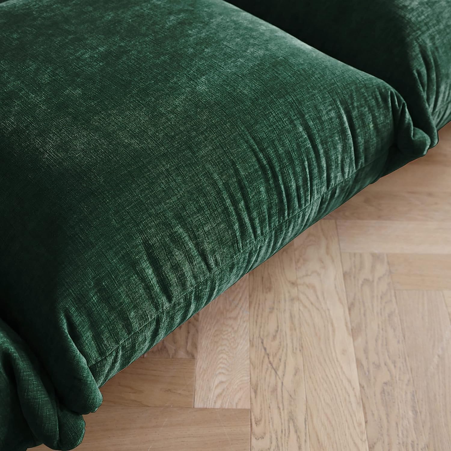 JACH Mid-Century Modern Comfy Sofa Couch with Thick Cushion, Chenille Single Accent Chair Deep Seat Couches, 50" Plush Sofas Furniture for Small Spaces Living Room Bedroom Office Apartment, Green