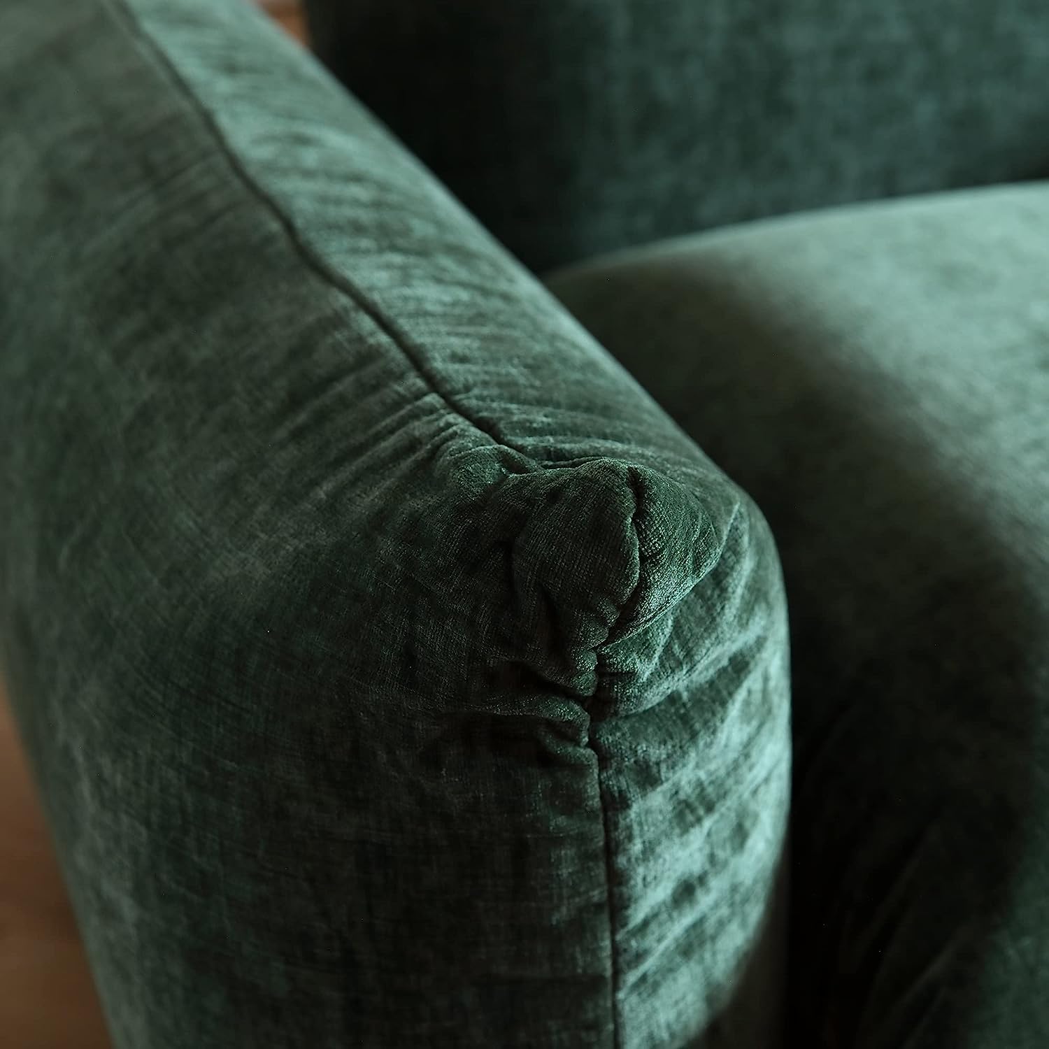 JACH Mid-Century Modern Comfy Sofa Couch with Thick Cushion, Chenille Single Accent Chair Deep Seat Couches, 50" Plush Sofas Furniture for Small Spaces Living Room Bedroom Office Apartment, Green