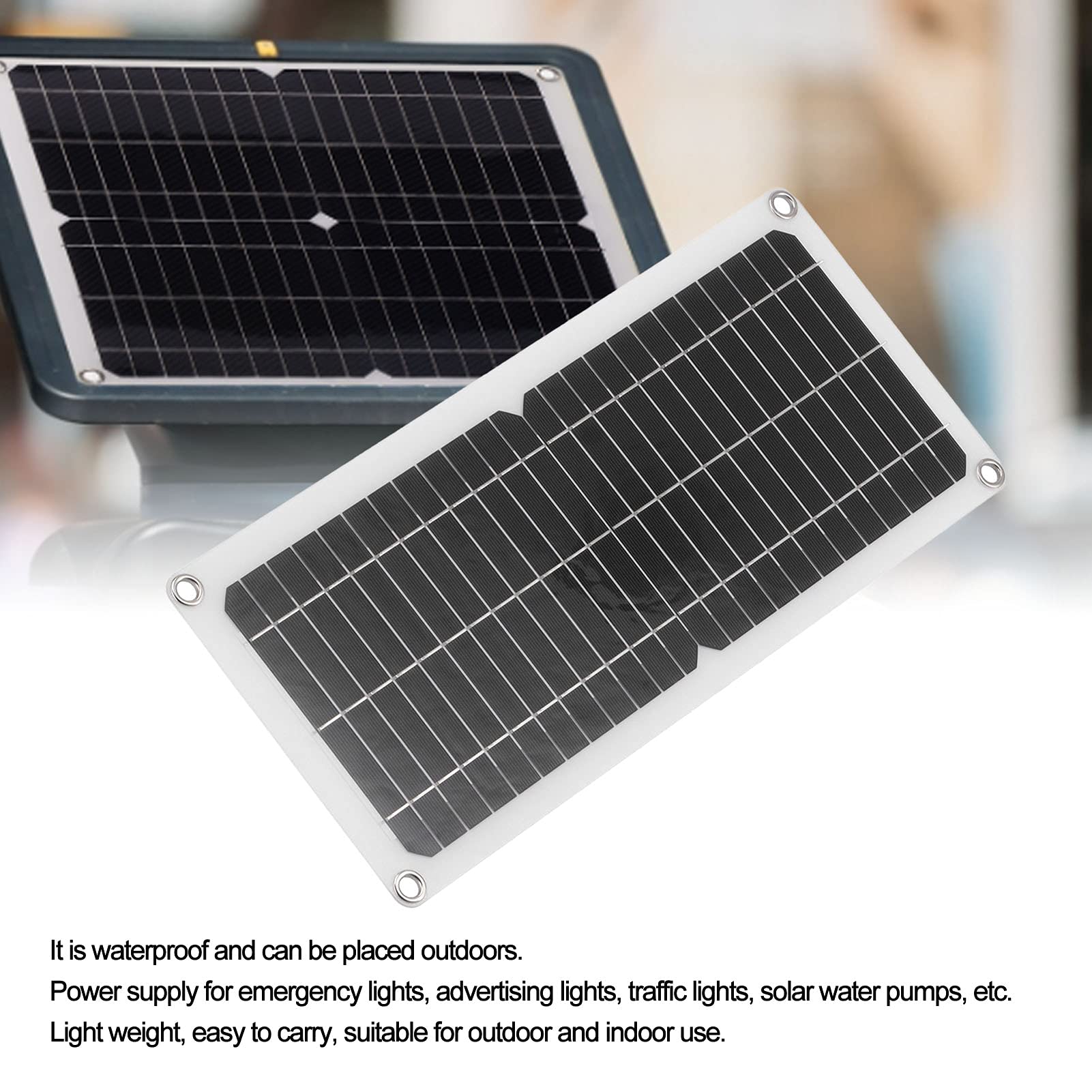 10W 12V USB Output Solar Panel Battery Charger Monocrystalline Silicon Solar Mobile Power Supply - Solar Panel Charger Board for Efficient Solar Cell Charging Kit