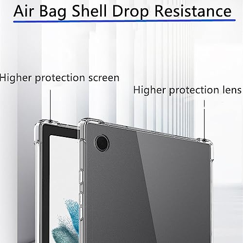 Clear Case Compatible with Samsung Galaxy Tab A8 10.5" SM-X200 X205 2022 2021 Transparent TPU Ultra-Thin Protective Cover (Color : Transparent, Size : A8 10.5 SM-X200)