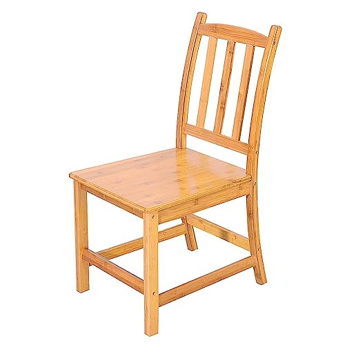 Kopokd [Set of 2 Dining Chairs - Sturdy Wooden Seats Natural Finish Kitchen Furniture