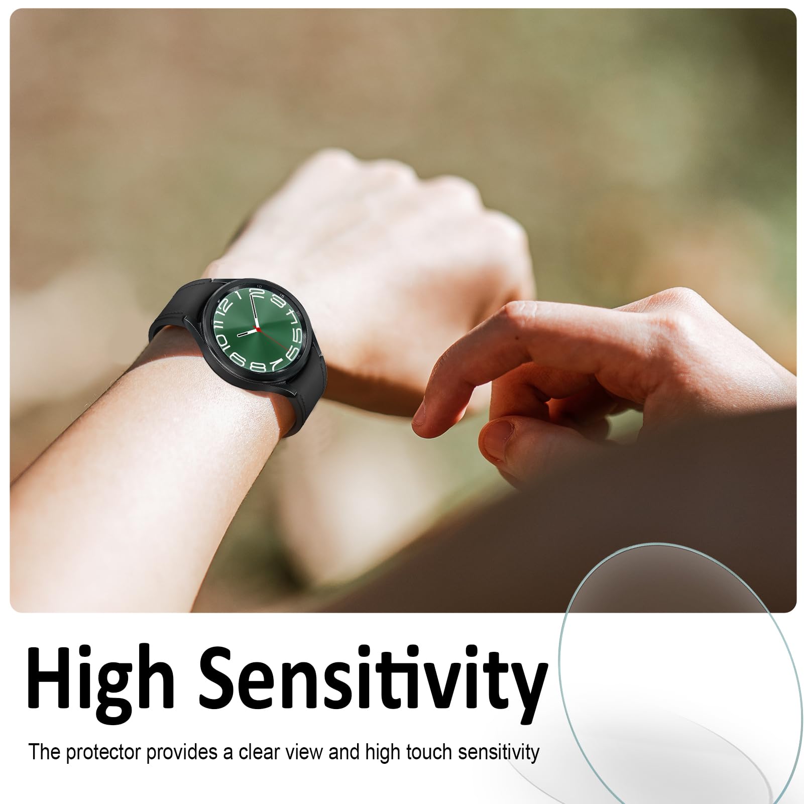 [4 Pack] for Samsung Galaxy Watch 6 Classic 47mm Screen Protector,Tempered Glass Screen Protector Protective Film Cover Accessories for Galaxy Watch 6 Classic 47mm (NOT for Other Models)