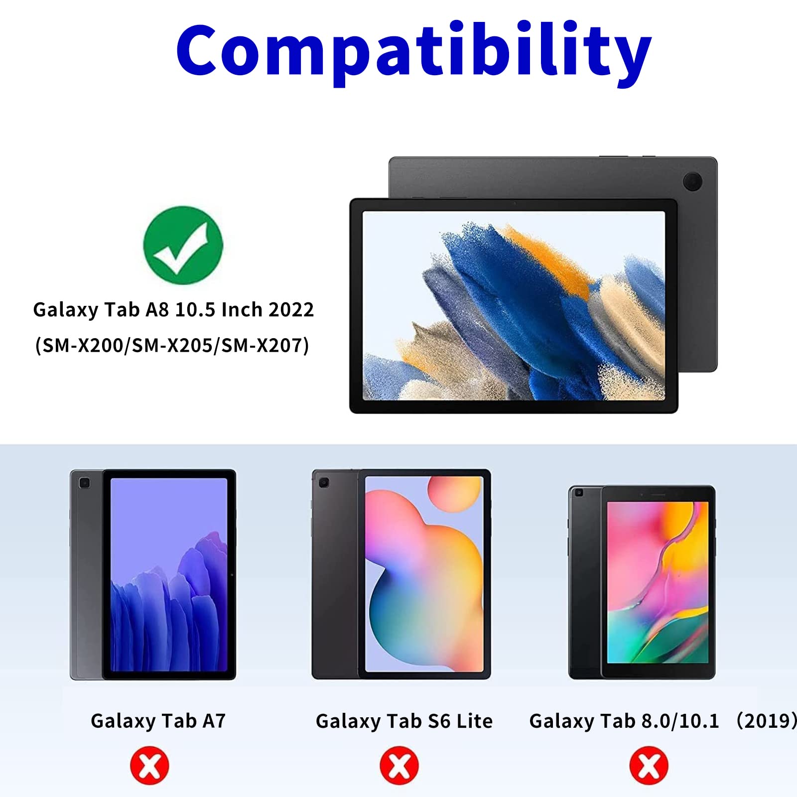 Case for Samsung Galaxy Tab A8 10.5 Inch 2022 (SM-X200/SM-X205/SM-X207) 360 Degree Rotating Swivel Stand PU Leather Cover with Auto Wake Sleep, USA Flag Eagle Constitution