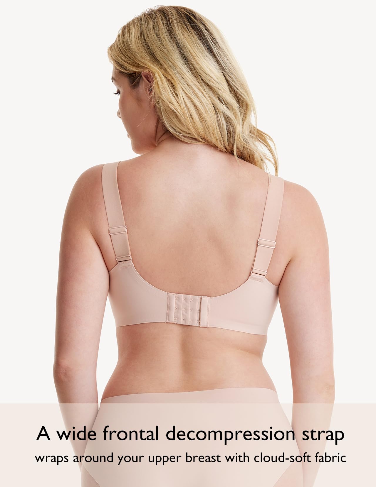 COMFELIE Wireless Bra with Support B-E Cups, Lightly Lined Zero Gravity Sculpt No Spillage Seamless T-Shirt Bra EB063