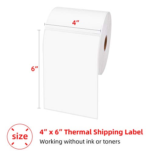 Thermal Labels 4x6 Shipping Printer Label Paper for Shipping Packages, Sticker Paper Direct Thermal Printer Labels 4 x6 Compatible with Rollo, MUNBYN, Phomemo and Most Thermal Printer, 250-Pack