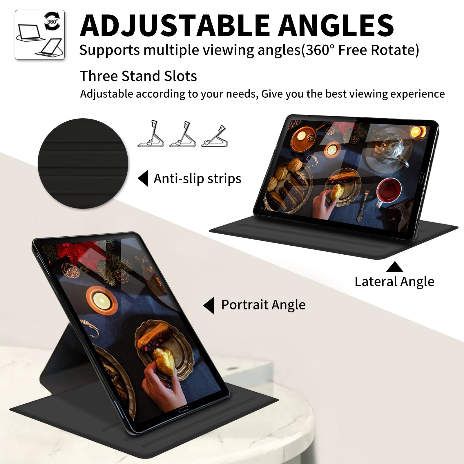 Case for Samsung Galaxy Tab A8 10.5 Inch 2022 (SM-X200/SM-X205/SM-X207) 360 Degree Rotating Swivel Stand PU Leather Cover with Auto Wake Sleep, USA Flag Eagle Constitution