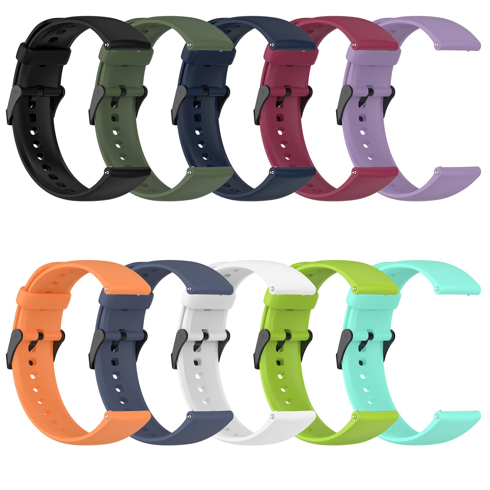 LOKEKE Compatible with Huawei Watch 4 Pro Replacement Band - 22mm Replacement Silicone Wrist Watch Band Strap Compatible with Huawei Watch 4/4 Pro/Watch Ultimate/Watch GT3 SE(Silicone Black)