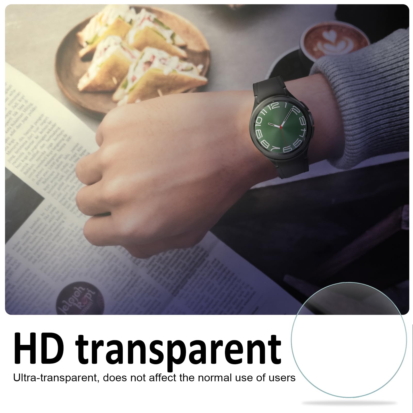 [4 Pack] for Samsung Galaxy Watch 6 Classic 47mm Screen Protector,Tempered Glass Screen Protector Protective Film Cover Accessories for Galaxy Watch 6 Classic 47mm (NOT for Other Models)