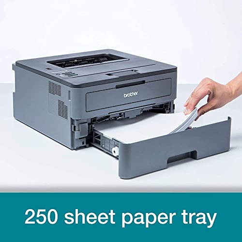 Brother HL-L2300D Monochrome Laser Printer - Auto Duplex Printing - Up to 26 Pages/Minute - Up to 250 Sheet Paper Input - 2400 x 600 dpi - Hi Speed USB Connectivity, Wulic USB Printer Cable
