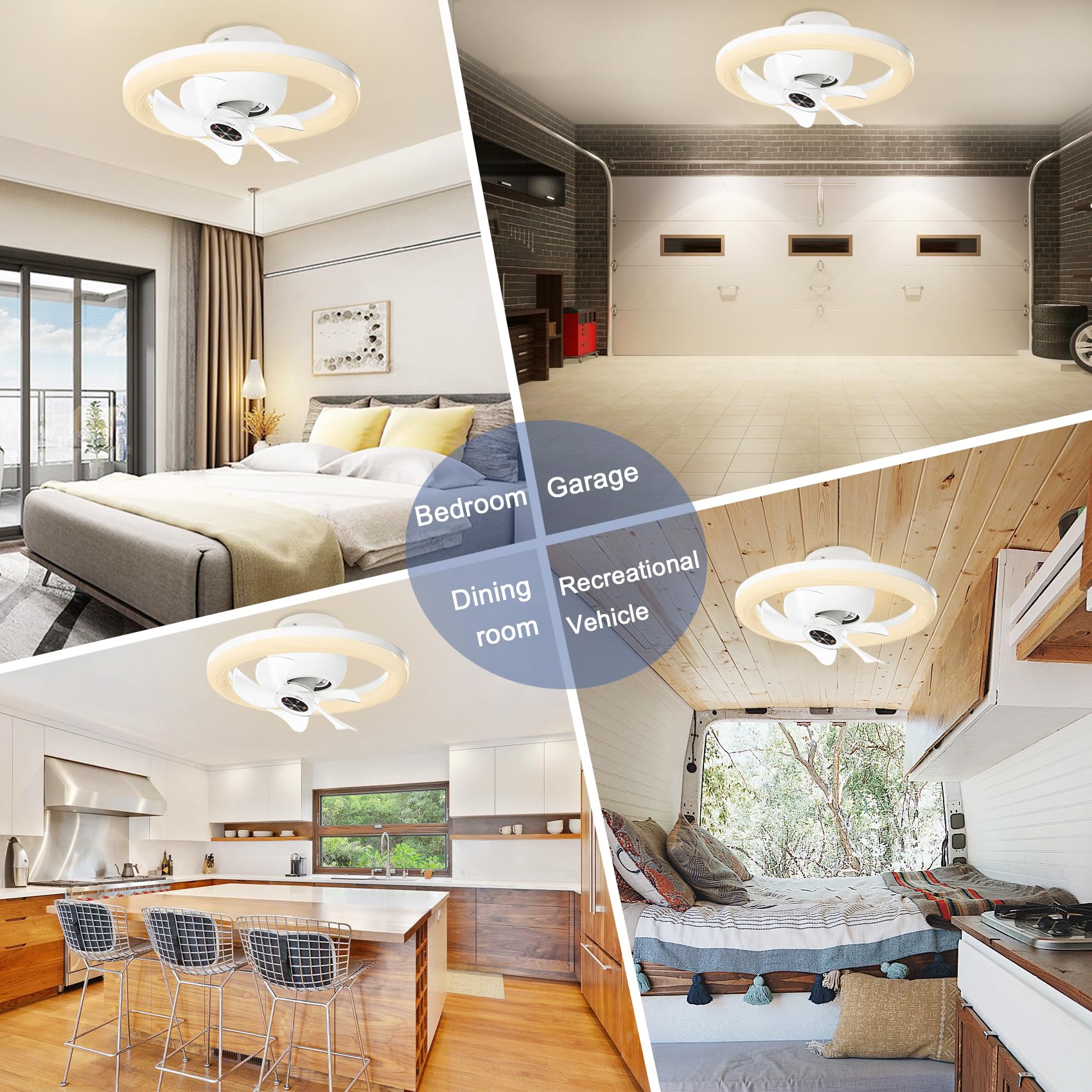 alescu Ceiling Fans with Lights E26 Base, 10" Ceiling Fan with Memory Function,Fan with Shake Head Function for Bedroom, Living Room, Kitchen, Balcony