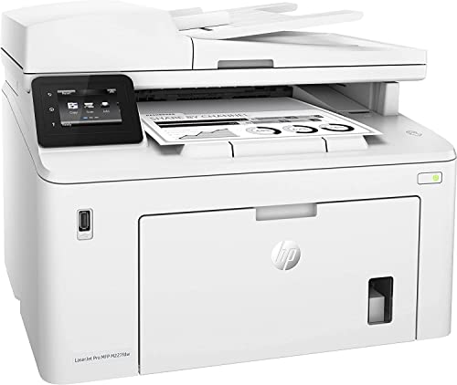 HP Laserjet Pro MFP M227fdw All-in-One Wireless NFC Monochrome Laser Printer - Print Scan Copy Fax -2.7" Touchscreen, 30 ppm, Auto Duplex Printing, 35-Sheet ADF, Ethernet, White, Cbmou Printer Cable