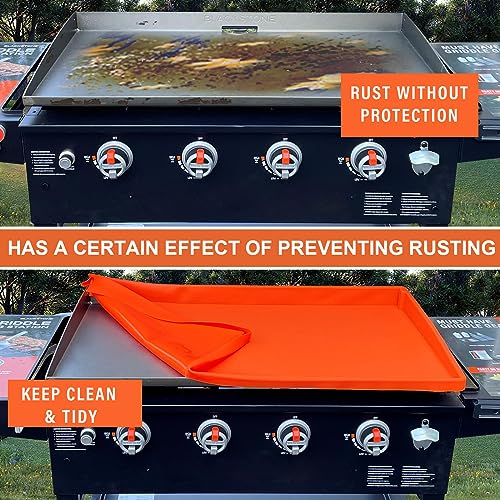 Ezebesta Silicone Griddle Mat for Blackstone 28 Inch Griddle,Protective Cover Mats Blackstone Griddle Top,Covers for Blackstone Protector Outdoor-Orange/High Wall Design