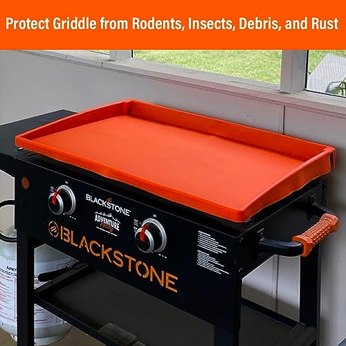 Ezebesta Silicone Griddle Mat for Blackstone 28 Inch Griddle,Protective Cover Mats Blackstone Griddle Top,Covers for Blackstone Protector Outdoor-Orange/High Wall Design