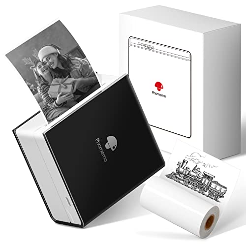 Phomemo Picture Printer, M02 Mini Pocket Printer for iPhone Android, Great for Early Education, Study Notes, Journal, Receipts, Notes,Lists, QR Codes