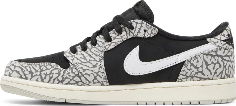 Men's Jordan 1 Retro Low OG (CZ0790 001) - 9 Black/Muslin/Tech Grey/White