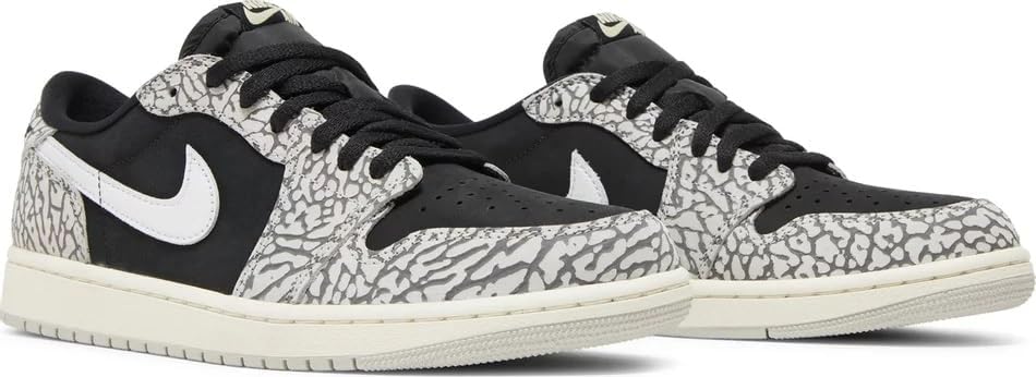 Men's Jordan 1 Retro Low OG (CZ0790 001) - 9 Black/Muslin/Tech Grey/White