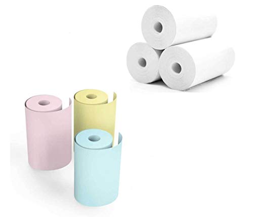 paperang GZlanu 6 Rolls Thermal Sticker Paper Roll 57 * 30mm Clear Printing for PeriPage A6 Pocket Thermal Printer P1/P2 Mini Photo Printer (PPWP3R+PPCP3R)