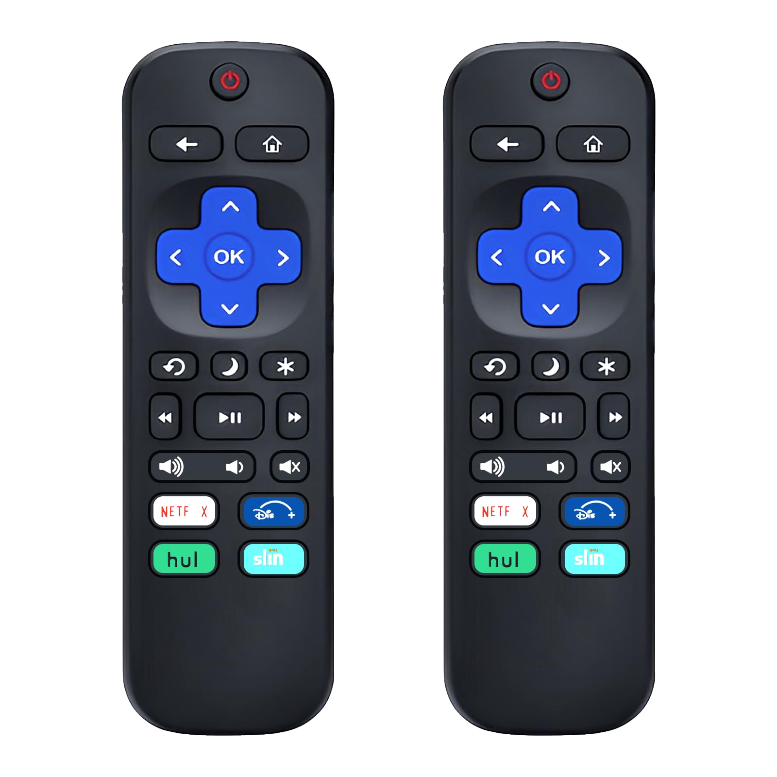 Replacement Remote Compatible for TCL Roku/Hisense Roku/Onn Roku TV/Insignia Roku TV/Element Roku TV/Westinghouse Roku TV (Not for Roku-Stick and Box) (Pack of 2)