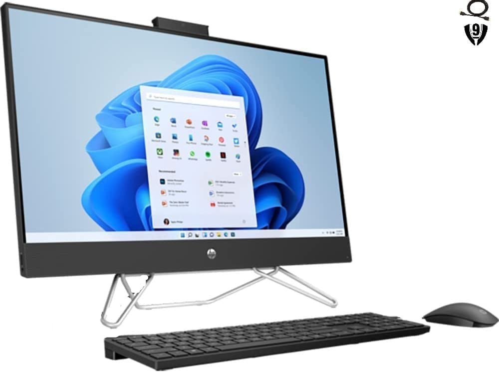 HP 27" FHD All-in-One Desktop, Intel Core i7-1255U Processor, 64GB RAM 2TB SSD, WiFi, Bluetooth, Webcam, Wireless Keyboard & Mouse, Windows 11 Pro, Black