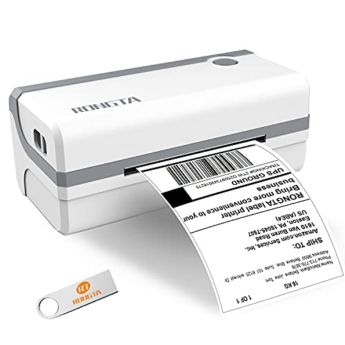 Rongta Label Printer,Thermal Shipping Label Printer,4x6 Shipping Label Printer for Small Business, Supports Amazon,UPS, FedEx,UPS, Etsy,Shopify Etc,Compatible with Windows & Mac OS(RP420)