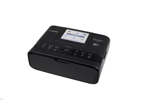 Canon SELPHY CP1300 Wireless Compact Photo Printer + RP-108 High-Capacity Color Ink/Paper Set Bundle, Black