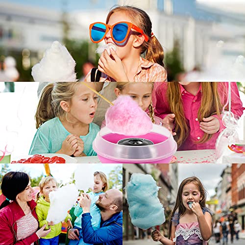Cotton Candy Machine Desktop Cotton Candy Maker 450W Candy Floss Machine with Splash Prevention Bowl Sugar Scoop 10pcs Candy Sticks