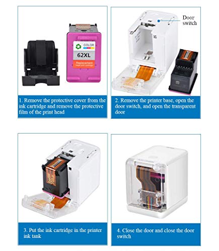 mini handheld color printer (m-brush) wireless bluetooth portable printer the world's smallest mobile color printer with standard ink cartridge