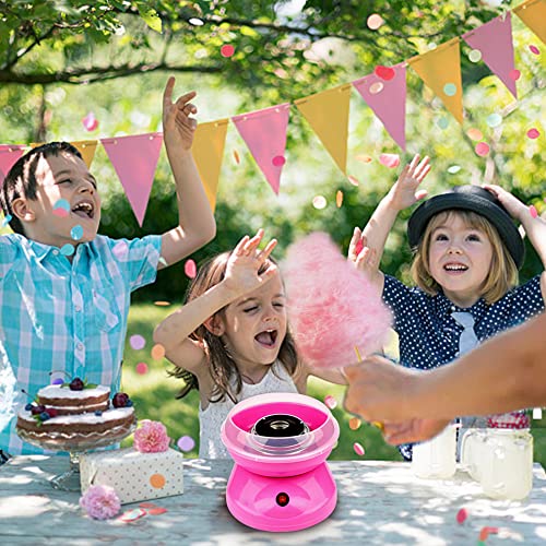 Cotton Candy Machine Desktop Cotton Candy Maker 450W Candy Floss Machine with Splash Prevention Bowl Sugar Scoop 10pcs Candy Sticks