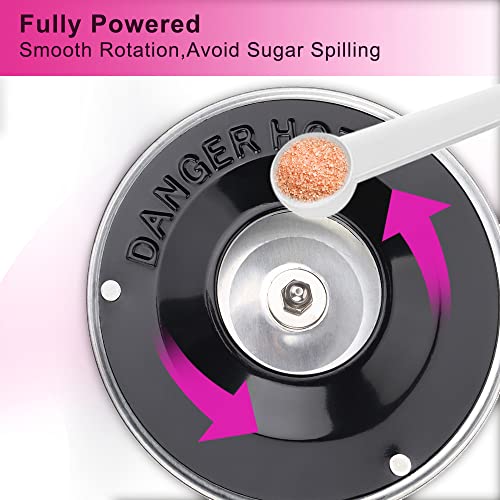 Cotton Candy Machine Desktop Cotton Candy Maker 450W Candy Floss Machine with Splash Prevention Bowl Sugar Scoop 10pcs Candy Sticks