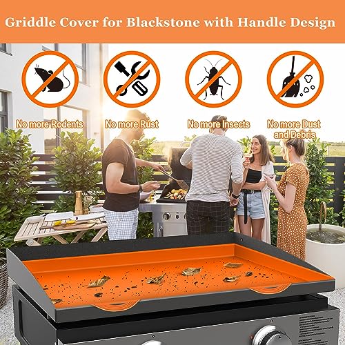 Ezebesta Silicone Griddle Portable Mat for Blackstone 28 Inch Griddle，Protective Cover Mats Blackstone Griddle Top，Covers for Blackstone Protector Outdoor-Orange outdoorliving