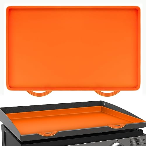 Ezebesta Silicone Griddle Portable Mat for Blackstone 28 Inch Griddle,Protective Cover Mats Blackstone Griddle Top,Covers for Blackstone Protector Outdoor-Orange outdoorliving