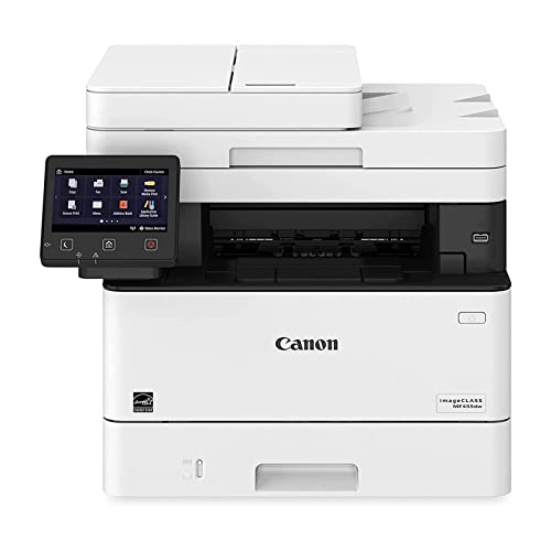 Canon imageCLASS MF455dw Wireless Monochrome All-in-One Laser Printer, Print&Copy&Scan&Fax, Duplex Printing, 40ppm, 600 x 600 dpi, 5" Color Touchscreen Display, Bundle with Lanbertent Printer Cable
