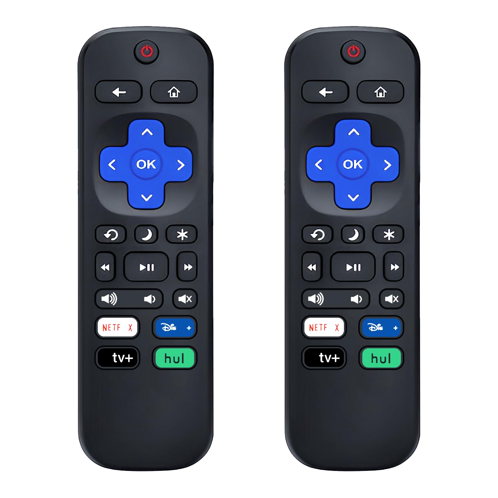 (Pack of 2) New Universal TV Remote Compatible with Roku TVs Remote, Compatible with TCL-Roku/Hisense-Roku/Onn-Roku/Sharp-Roku/Element-Roku/Westinghouse-Roku/Philips/Insignia/Jvc/RCA Smart TVs