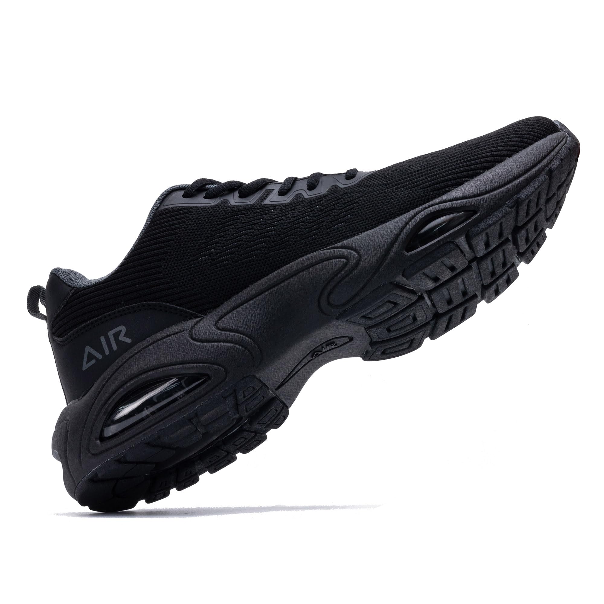 PERSOUL Mens Air Running Shoes Lightweight Breathable Athletic Tennis Gym Jogging Sneakers AllBlack Size 11