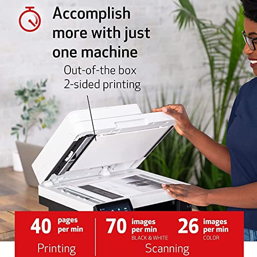 Canon imageCLASS MF455dw Wireless Monochrome All-in-One Laser Printer, Print&Copy&Scan&Fax, Duplex Printing, 40ppm, 600 x 600 dpi, 5" Color Touchscreen Display, Bundle with Lanbertent Printer Cable