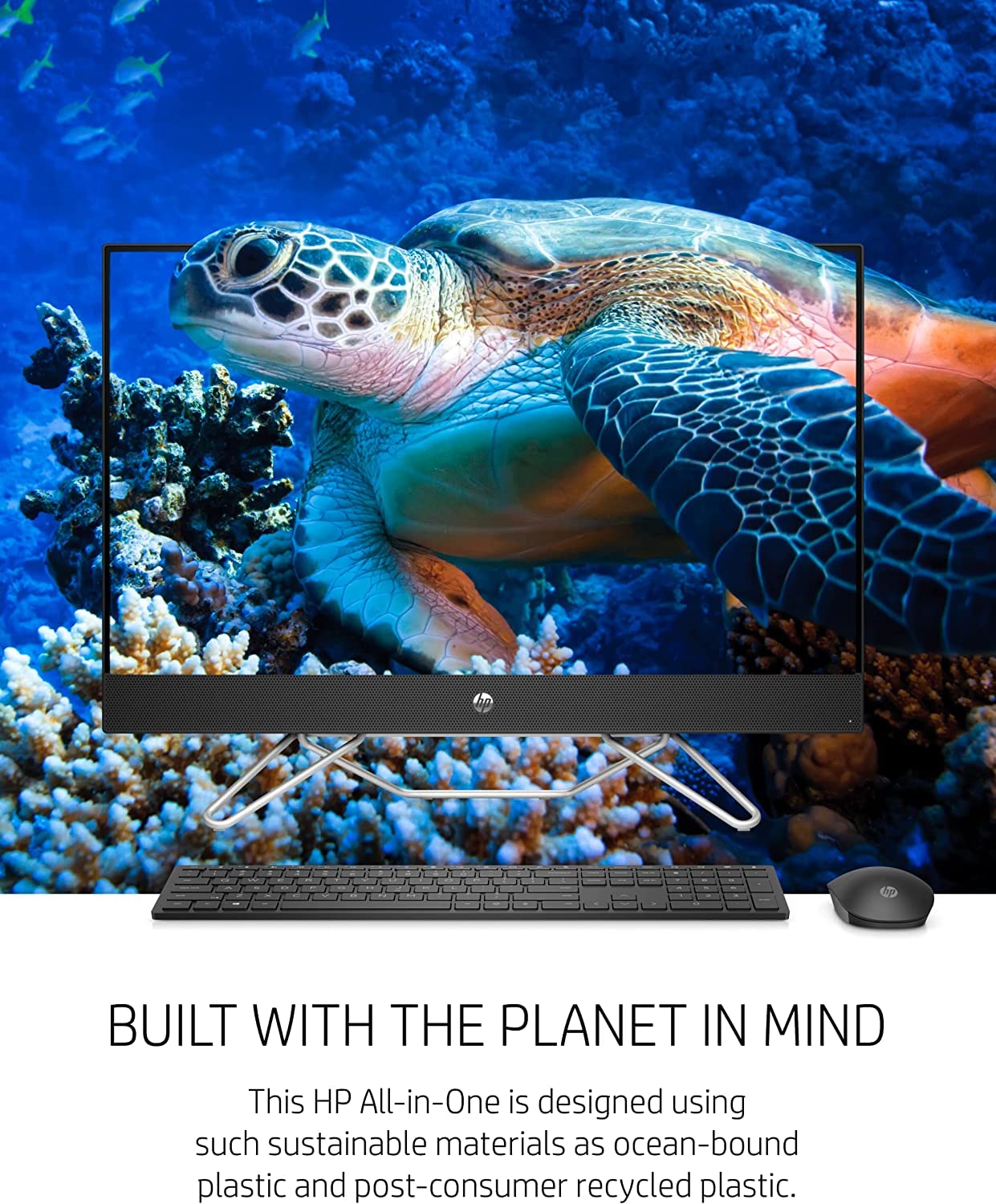 HP 27" FHD All-in-One Desktop, Intel Core i7-1255U Processor, 64GB RAM 2TB SSD, WiFi, Bluetooth, Webcam, Wireless Keyboard & Mouse, Windows 11 Pro, Black