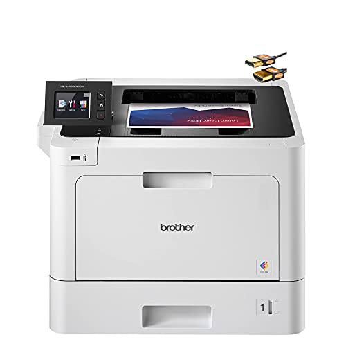 Brother HL-L83 60CDW Series Business Wireless Color Laser Printer - Print Copy Scan - Auto Duplex Printing - Mobile Printing - Print Up to 33 Pages/Min - 2.7" Color Touchscreen + HDMI Cable
