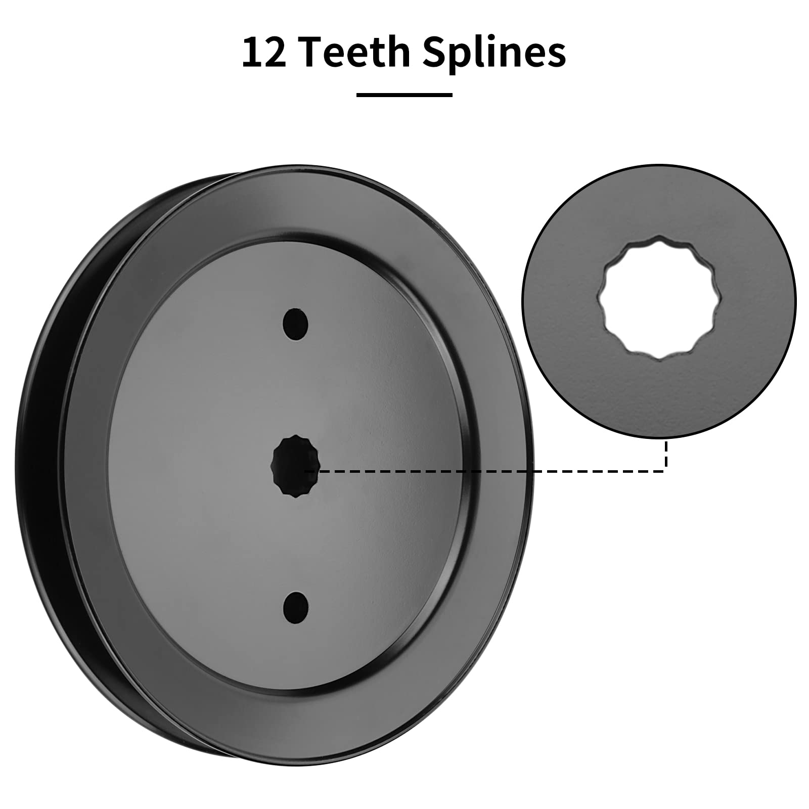Spindle Pulley 195945 532195945 Replacement for Craftsman Mower - Mandrel Pulleys Compatible with Hu sqvarna, Poulan Pro, AYP, Jonsered 42" 46" Riding Lawn Mower, Replace 197473 532197473, 2 Pack