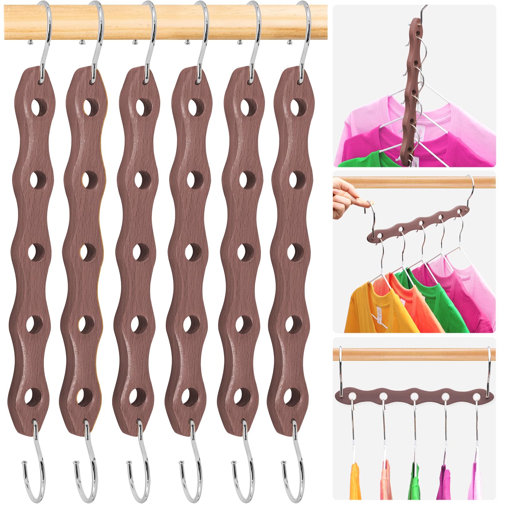 HEYHOUSE Closet Organizers and Storage,College Dorm Room Essentials,Multifunctional Closet Organizer Magic Space Saving Hangers for Wardrobe
